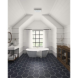 Hunter 90064z Ellipse Decorative Bathroom Ventilation Exhaust Fan with Light and Night-Light, Matte Opal Glass, Brushed Nickel Finish, 100 CFM, Medium