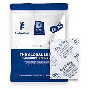 Dry & Dry 10 Gram [100 Packets] Silica Gel Packets, Desiccants - Rechargeable Fabric Silica Gel Packs, Silica Gel, Silica Packets, Desiccant Packs for Storage