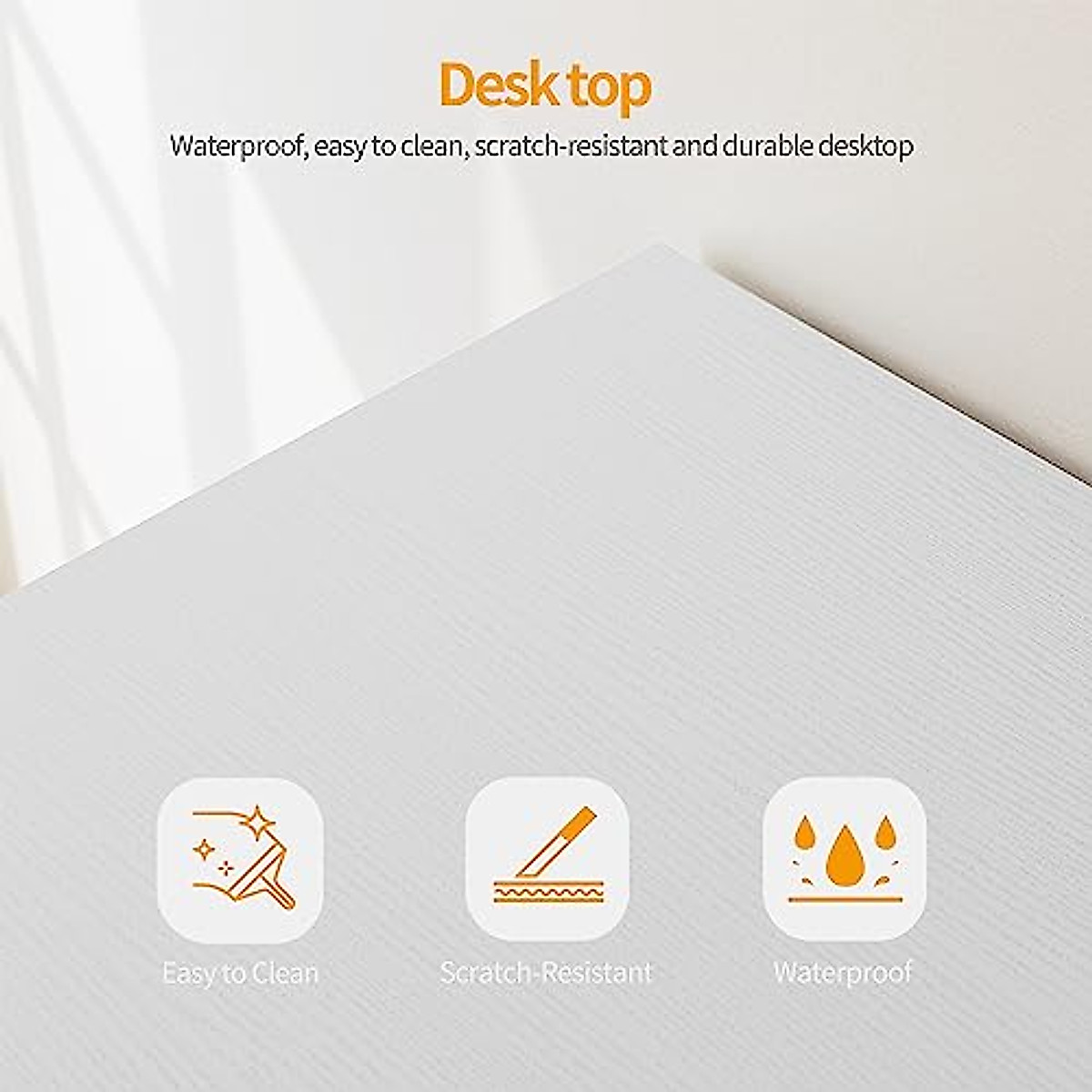 CubiCubi L Shaped Gaming Desk, 47 Inch Computer Desk with Monitor Stand, PC Gaming Desk, Corner Desk Table for Home Office Sturdy Writing Workstation, White