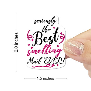 Seriously The Best Smelling Mail Ever Stickers,Thank You Stickers,Handmade Stickers,Small Shop Stickers,Envelopes Stickers for Small Business, Online Retailers,Handmade Goods,500 Labels Per Roll