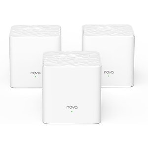 Tenda Nova Mesh WiFi System - Covers 3500 sq.ft - AC1200 Dual-Band Mesh Network for Home Internet - Parental Control - 3-Pack