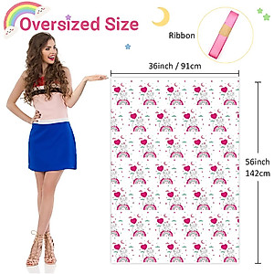 Shintop Large Baby Girl Gift Bag, 36x56inch Pink Big Baby Gift Bag Jumbo Plastic Gift Sack Extra Large Gift Wrap for Baby Shower Giant Gifts Odd Shaped Presents (1pack)