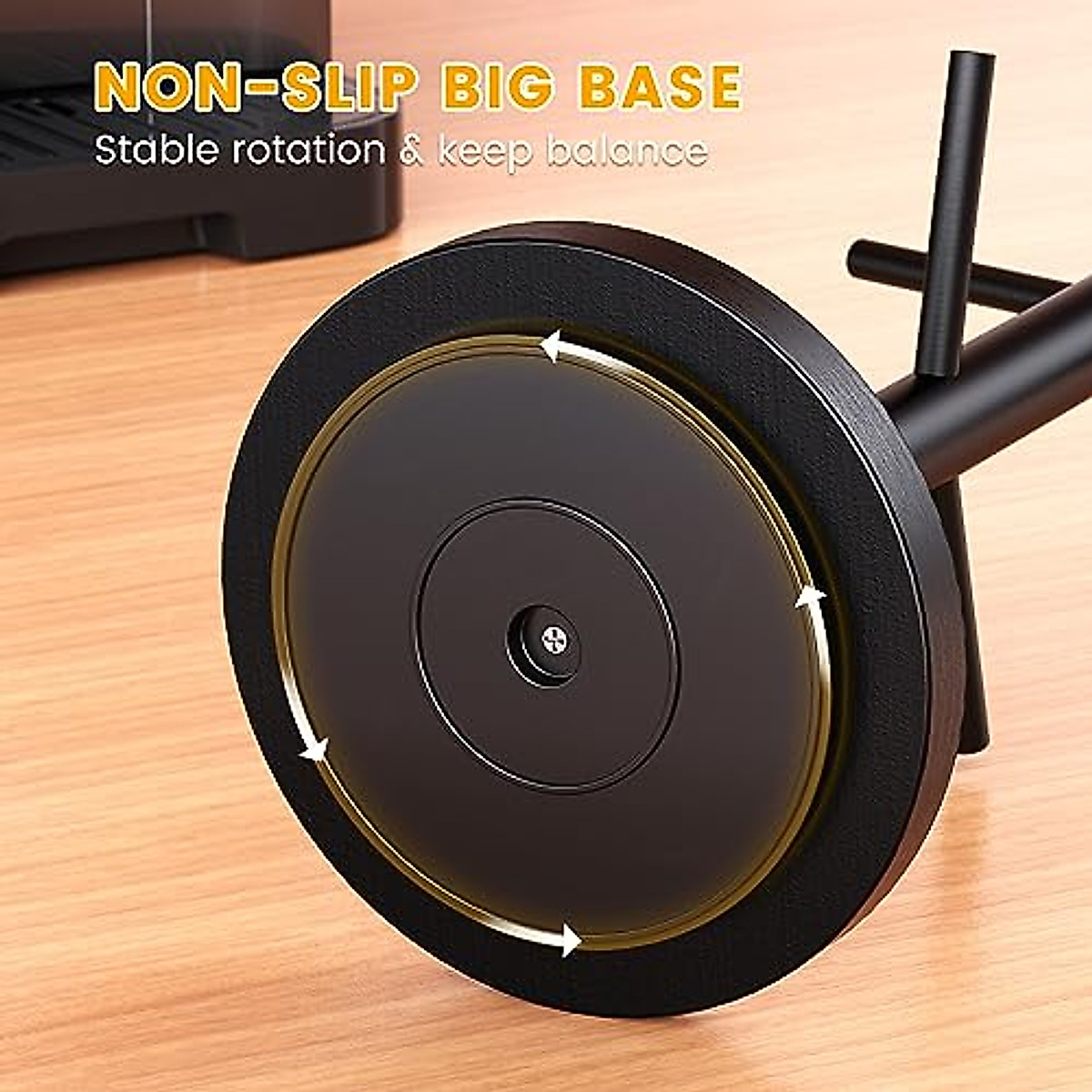 Coffee Mug Holder Tree, Upgraded 360° Rotated Coffee Cup Holder for Counter, Wood Coffee Mug Tree, Coffee Mug Rack with 6 Hooks, Coffee Mug Organizer Station, Mug Stand Coffee Bar Accessories, Black