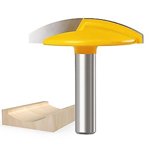 WSOOX 1/4 Inch Shank Horizontal Crown Router Bit for Woodworking (R:1-1/2")