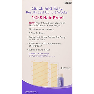 Sally Hansen Hair Remover Wax Strip Kit Body/Leg/Arm/Bikini, (Pack of 2)
