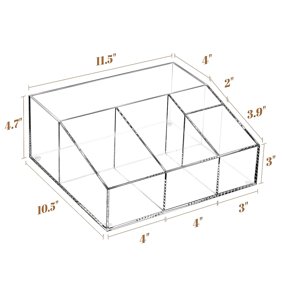 BEYGORM Acrylic Coffee Bar Station Organizer for Countertop,Office Breakroom Clear Snack Tea Storage Accessories Holder for Kcup Pod Condiment Cup Sugar Creamer Syrup, Coffee Gift for Coffee Lovers