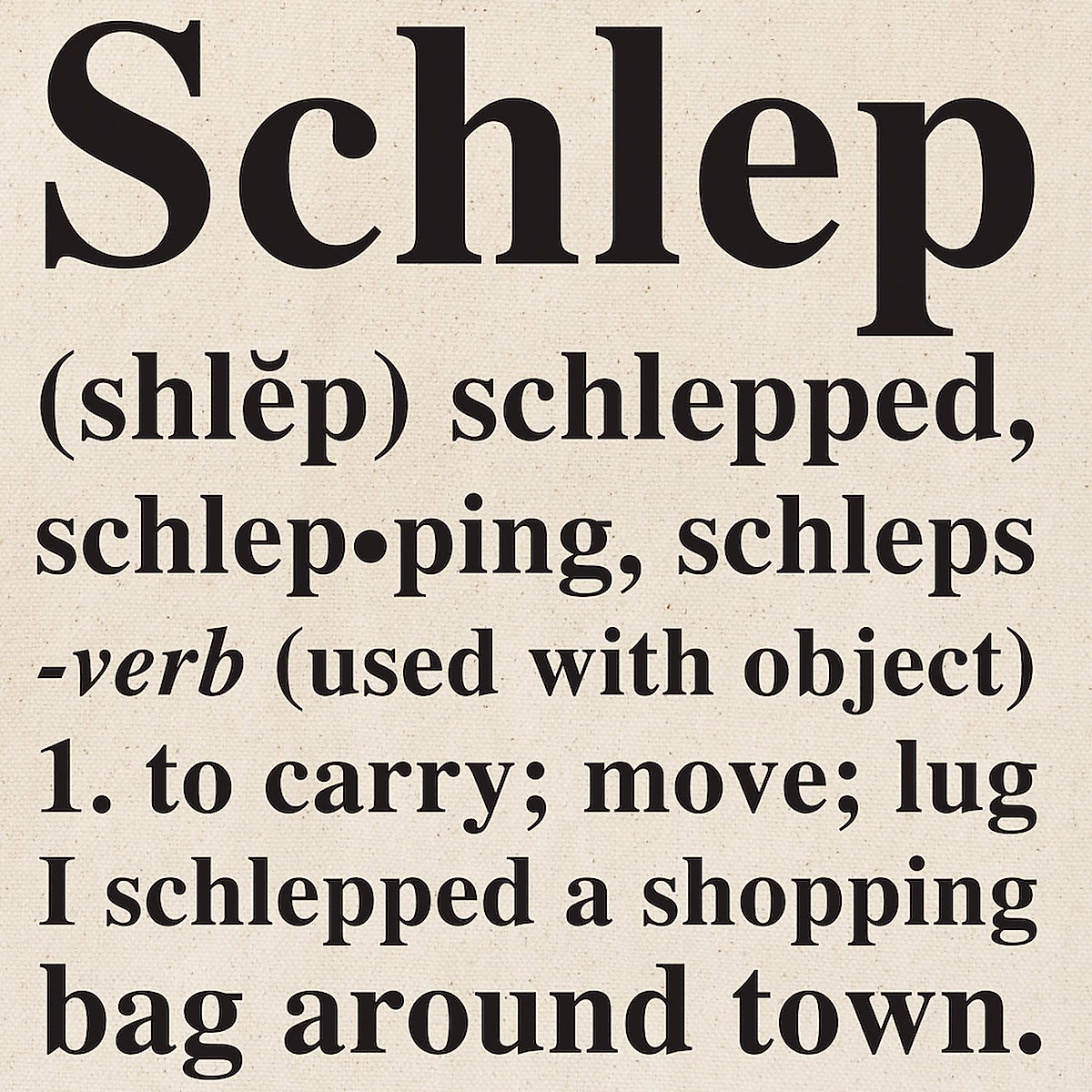 CafePress Webster's Schlep Tote Canvas Tote Shopping Bag