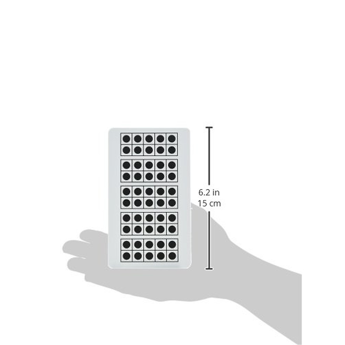 Didax Educational Resources 1-50 Ten-Frame 1–50 Cards, White, Black, 0.81 H x 6.0 L x 4.5 W, (211480)