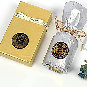 Ueerdand Gift Wrapping Tissue Paper for Packaging 105 Sheets Single-Sided Metallic Wrapping Craft Papers Bulk for DIY Artworks Flower Decoration 12 x 20 Inch, Gold