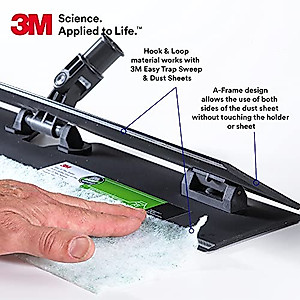 3M Easy Trap II Holder Flip Holder for 3M Easy Trap Duster Sweep and Dust Sheets, 35” Hook and Loop, Dust Remover Sweeper Mop Head, For Gyms, Bathrooms, Commercial Floors, 55936