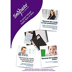 Snopake A4 Indexed Display Book with 40 Pocket - Black