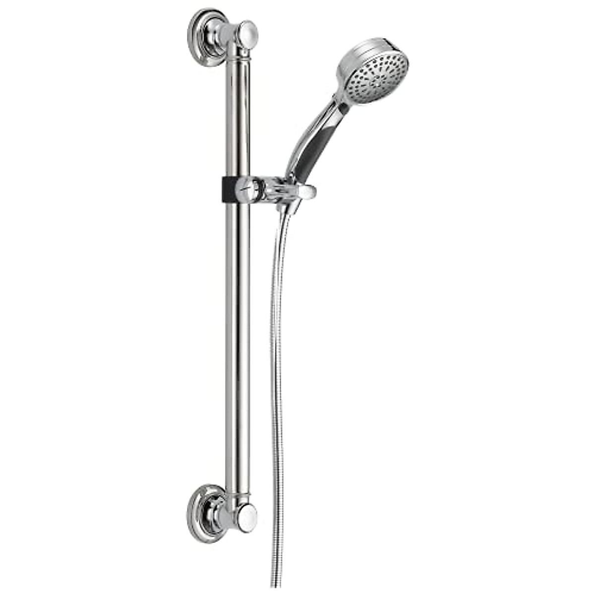 Delta Faucet 9-Spray Slide Bar Hand Held Shower with Hose, Chrome Handheld Shower Head, Slide Bar Hand Shower, Handheld Shower, Detachable Shower Head, Chrome 51900