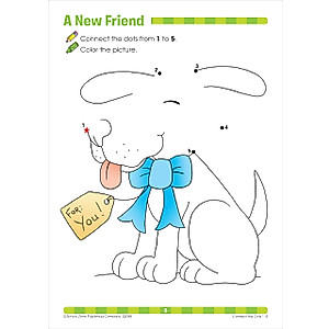 School Zone - Connect the Dots Workbook - 32 Pages, Ages 3 to 5, Preschool, Kindergarten, Dot-to-Dots, Counting, Number Puzzles, Numbers 1-10, Coloring, and More (School Zone Get Ready!™ Book Series)