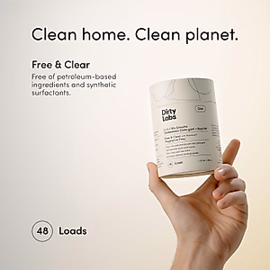 Dirty Labs | Dishwasher Detergent and Booster | Scent Free | 48 Loads (1 lb) | Ultra Clean, Spot Free, Quick Wash Optimized | Hyper Concentrated