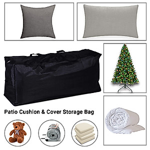 Turtle Life 84 Inch Outdoor Heavy Duty Durable UV Water Resistant Anti-Fading Loveseat Cover with Outdoor Patio Storage Bag,31 Inch Patio Chair Cover 2 Pack, Black