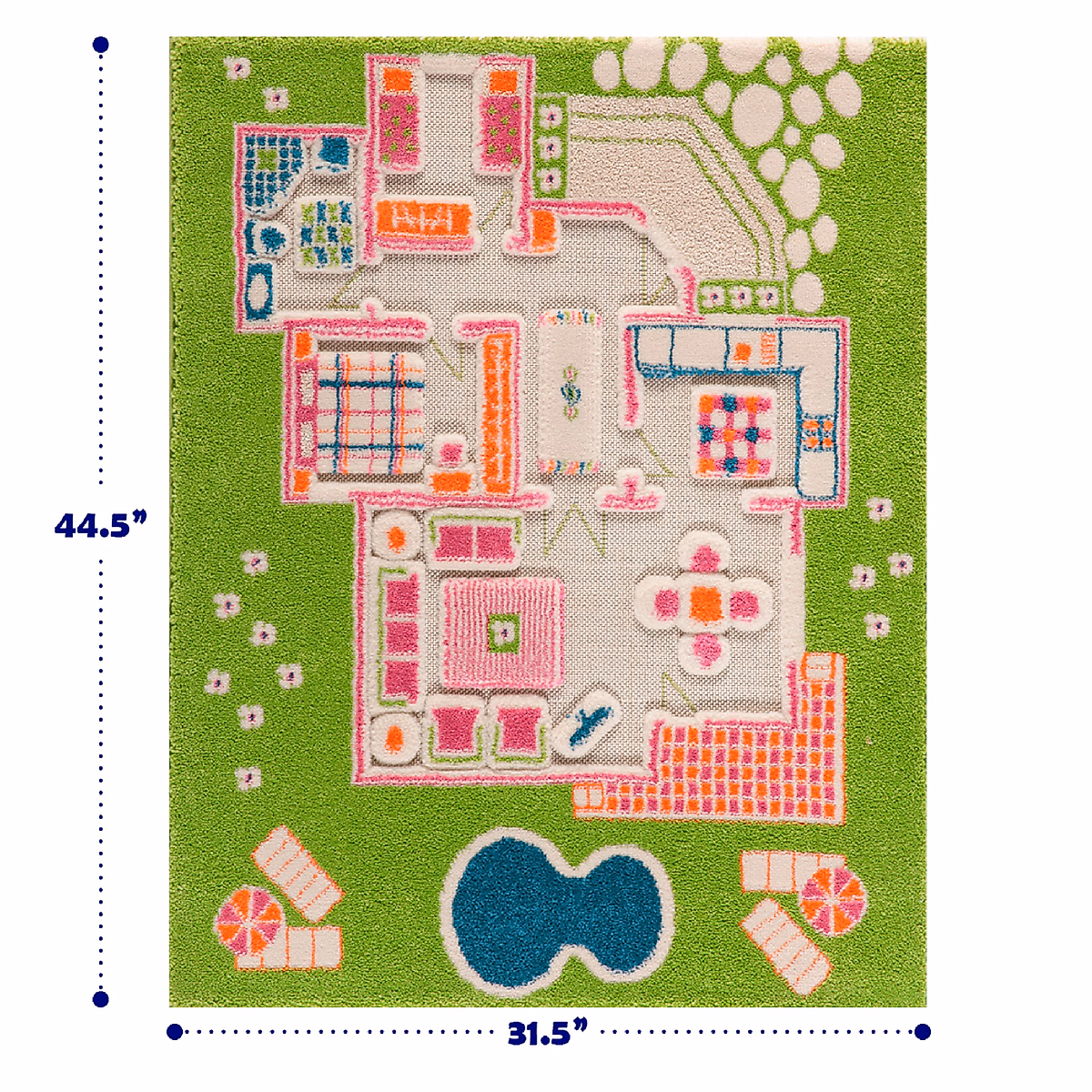 IVI Playhouse 3D Montessori Play Mat, Non-Toxic, Stain Resistant, Educational Activity Toys for Girls