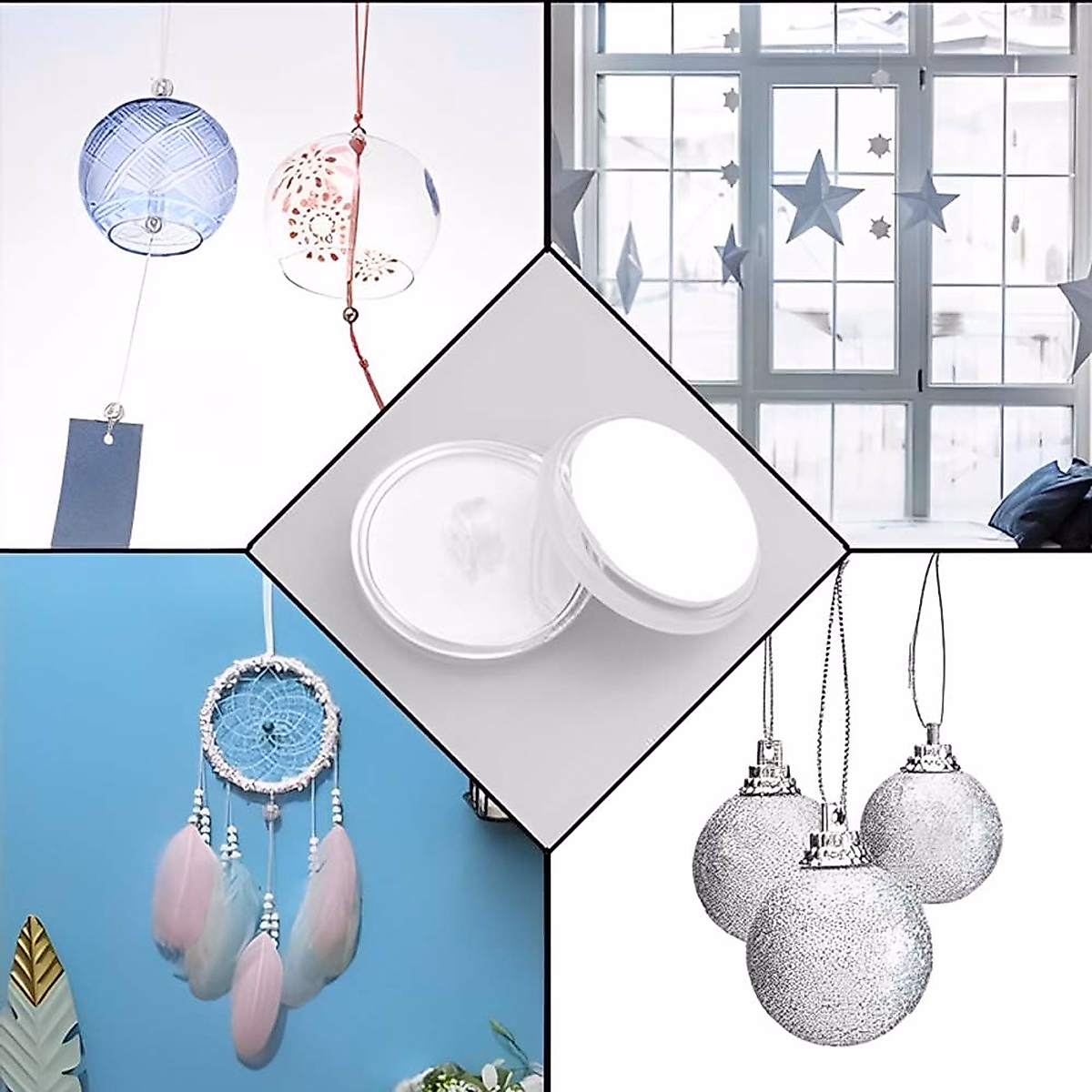 UtySty 40 Pack Self Adhesive Wall Hook Sticky Ceiling Hooks Small Disc Sticker Hanger for Christmas Festival Wedding Decorations Baloon Storage Display 2cm/0.78”