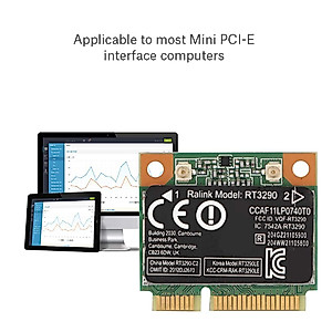 Wireless Network Card, RT3290 Mini PCI E Port WiFi Wireless Network Card, 150Mbps High Speed PCI E Bluetooth Network Card