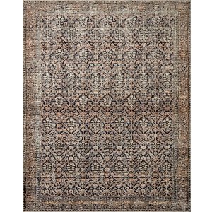 Loloi Amber Lewis Billie Collection, Ink & Salmon 3'-6" x 5'-6" Area Rug – Antique & Distressed Accent Rugs for Living Room, Bedroom, Entryway & Hallway, No Shed High Traffic Area Home Decor Rug