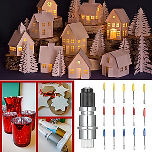 EVISWIY CB09 Blades for Silhouette Cameo 4/4 Plus/4 Pro/3/2/1/Portrait/Curio/with Graphtec Holder Housing 15PCS (30/45/60 Degree) Cutting Blades for Cameo Replacement Accessories Buddle