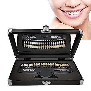 Junco Dental Teeth Shade Guide, Professional Porcelain 3D R-20 Tooth Whitening Shade Chart with 20 Colors