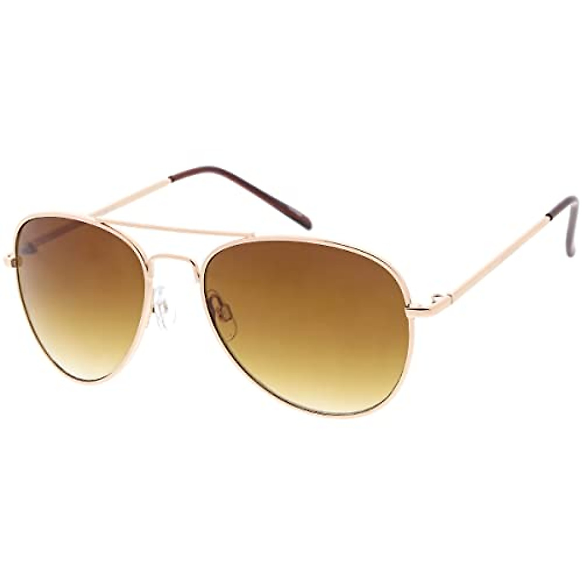 zeroUV - Aviator Sunglasses for Women, Classic Style Glasses for Small Faces 50 mm (Gold)