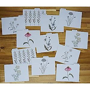 SENSORY4U Tin Recipe Box - Includes 100 4X6 Cards, 12 Dividers - Beautiful Decorative Tin Box Gift Set (Wild Flower)