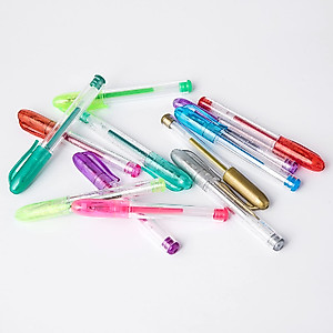 MINAGOO 24 Pack Mini Glitter Gel Pen,Tiny Pens for School,Office and Home… (1)