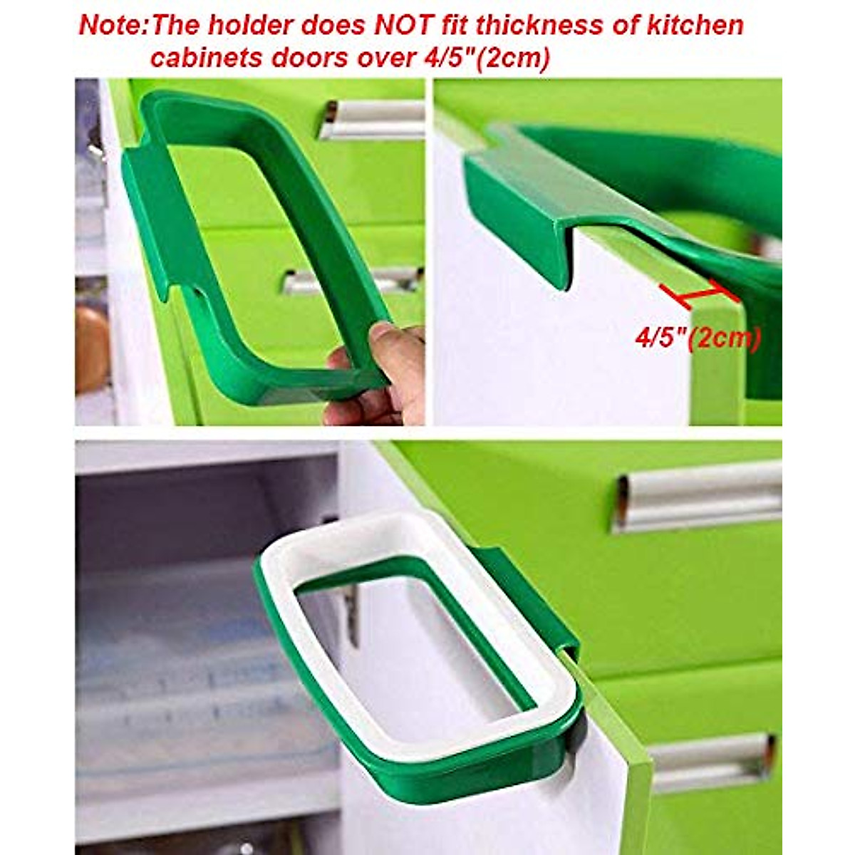 Lunies Over The Cabinet Plastic Trash Bag Holder for Kitchen, RV,Bathroom, Dorm Room, Office 8.6"x 4.9"