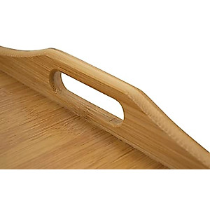 Trenda Breakfast-Trays, Bamboo Bed Table with Foldable Legs, Snack Desk for Sofa, Eating,Working