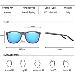 BOTPOV Polarized Sunglasses for Men Women Mirror UV 400 Protection Lens Spring Hinge (3 Pack)