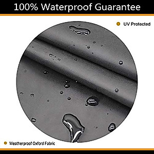 Gas Fire Pit Cover Square-Premium Patio Outdoor Cover Heavy Duty Fabric with PVC Coating,100% Waterproof,Anti-Crack,Fits for 29”,30 inch,31 inch,32 inch Fire Pit/Table Cover (32”L x 32”W x 24”H,Black)