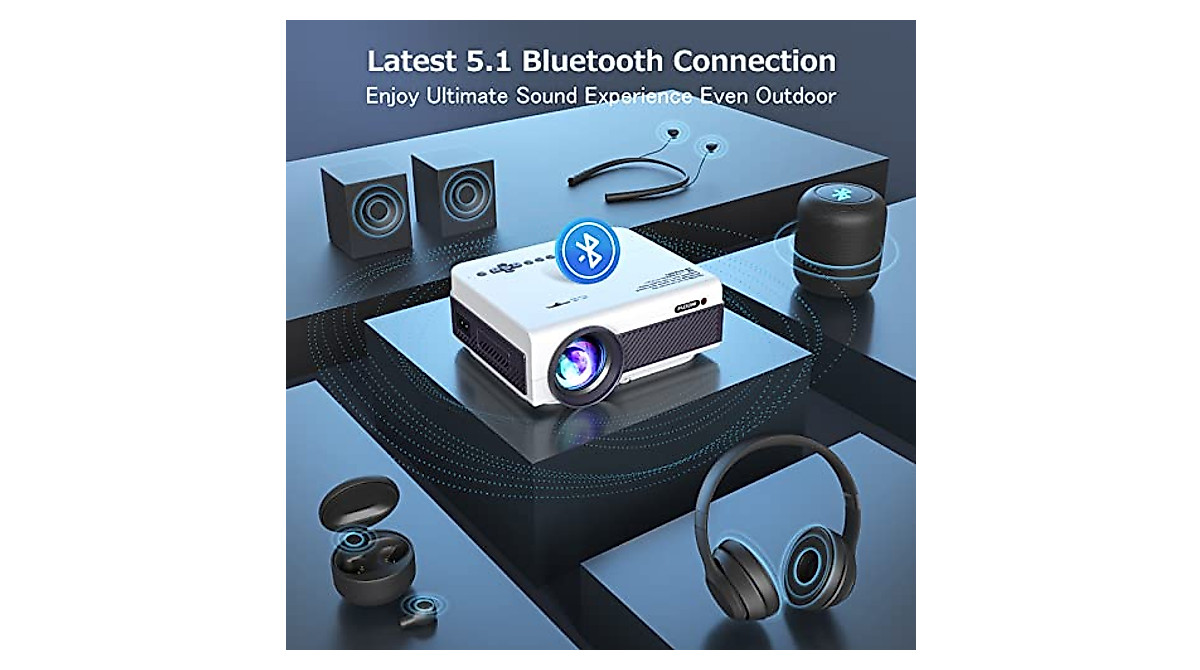 FUDONI Native 1080P Outdoor Projector | WiFi & BT