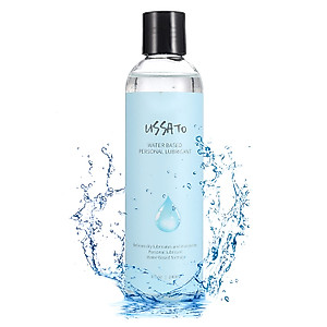 USSATO Water Based Lube, Natural Feeling Long Lasting Non Sticky Slippery Personal Lubricant Moisturizer for Women Men and Couple Massage