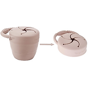 PandaEar Silicone Baby Feeding Set | 9PCS Baby Led Weaning Supplies Self Feeding Utensils | Divided Suction Plate Bowl Bibs Sippy Cup with Baby Snack Container Spoons Forks (Pink)