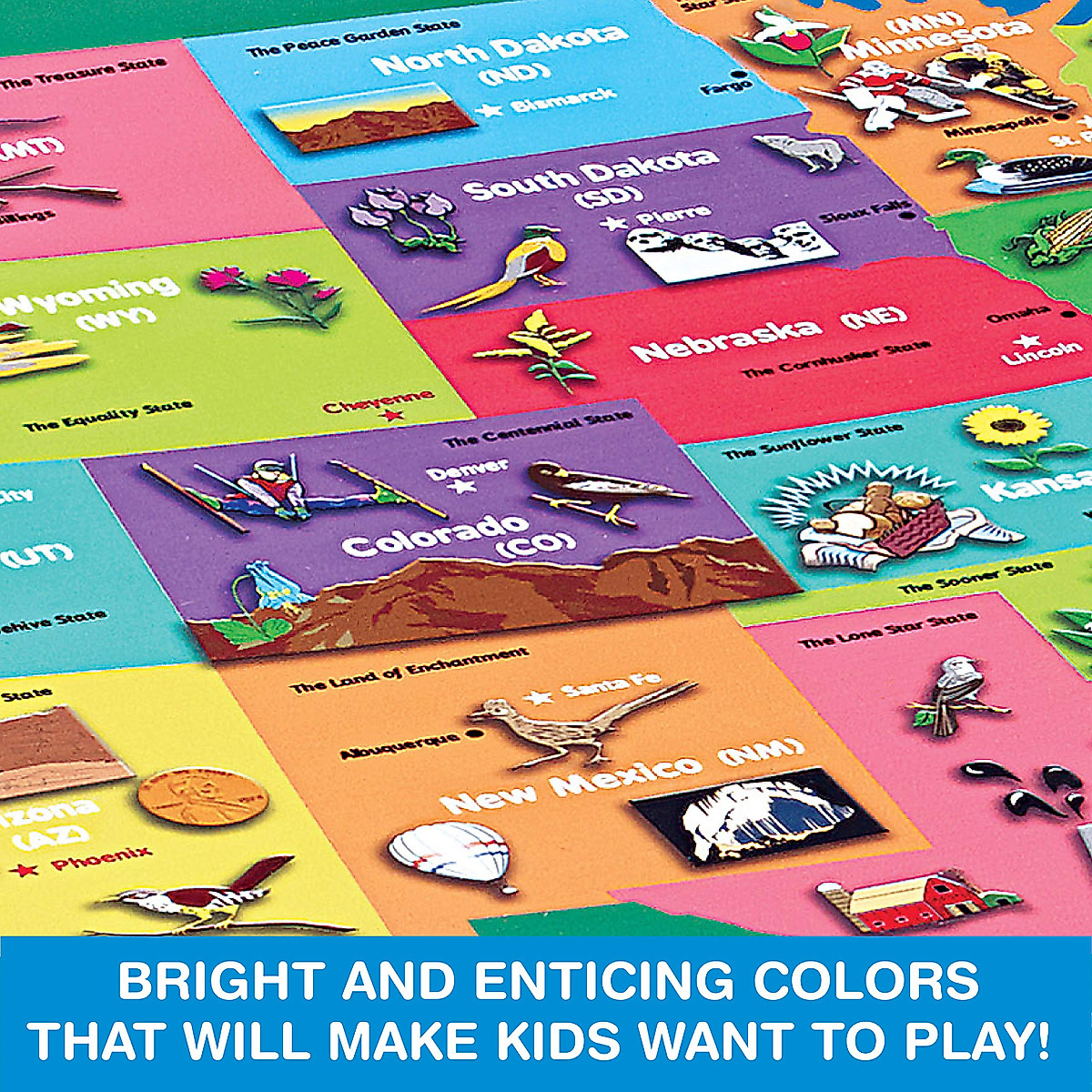Game Zone Great States - Fun and Educational Geography Game for Ages 7+ - An Engaging Way to Learn about the 50 States with Friends and Family