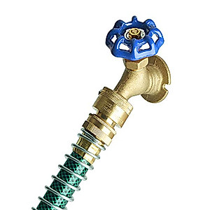 HYDRO MASTER Brass Garden Valve 1/2" FNPT x 3/4" MNH Fit Most Garden Hoses