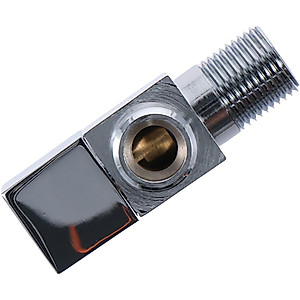 iuniq Angle 1/2" Inlet 3/8" Toilet Bidet Shut Off Valve Stop Valve Chrome Finish Outlet NPT Bathroom