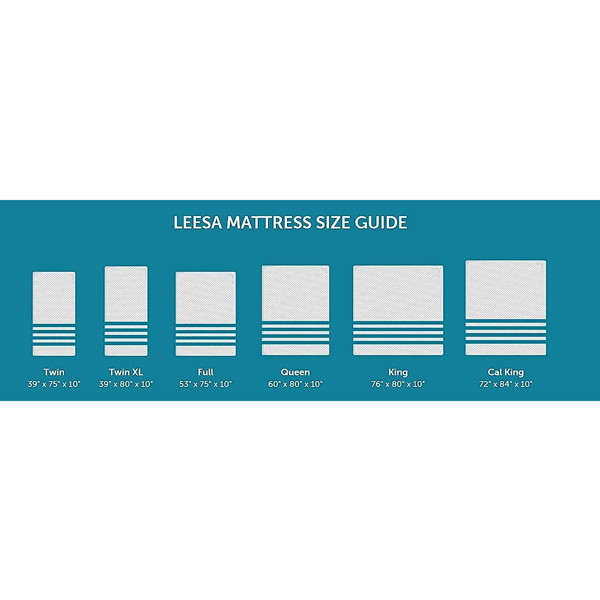 Leesa Original Foam 10" Mattress, Full Size, Cooling Foam and Memory Foam / CertiPUR-US Certified / 100-Night Trial, Grey