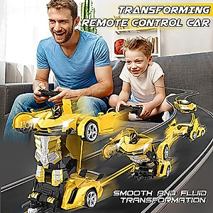 YOTOY Remote Control Car Toys - Transform RC Cars for Kids, One Button Transformation, 360 Degree Rotating Drifting, 2.4Ghz & 1:18 Scale, Gift for Kids Age 4 5 6 Years Old Boys and Girls