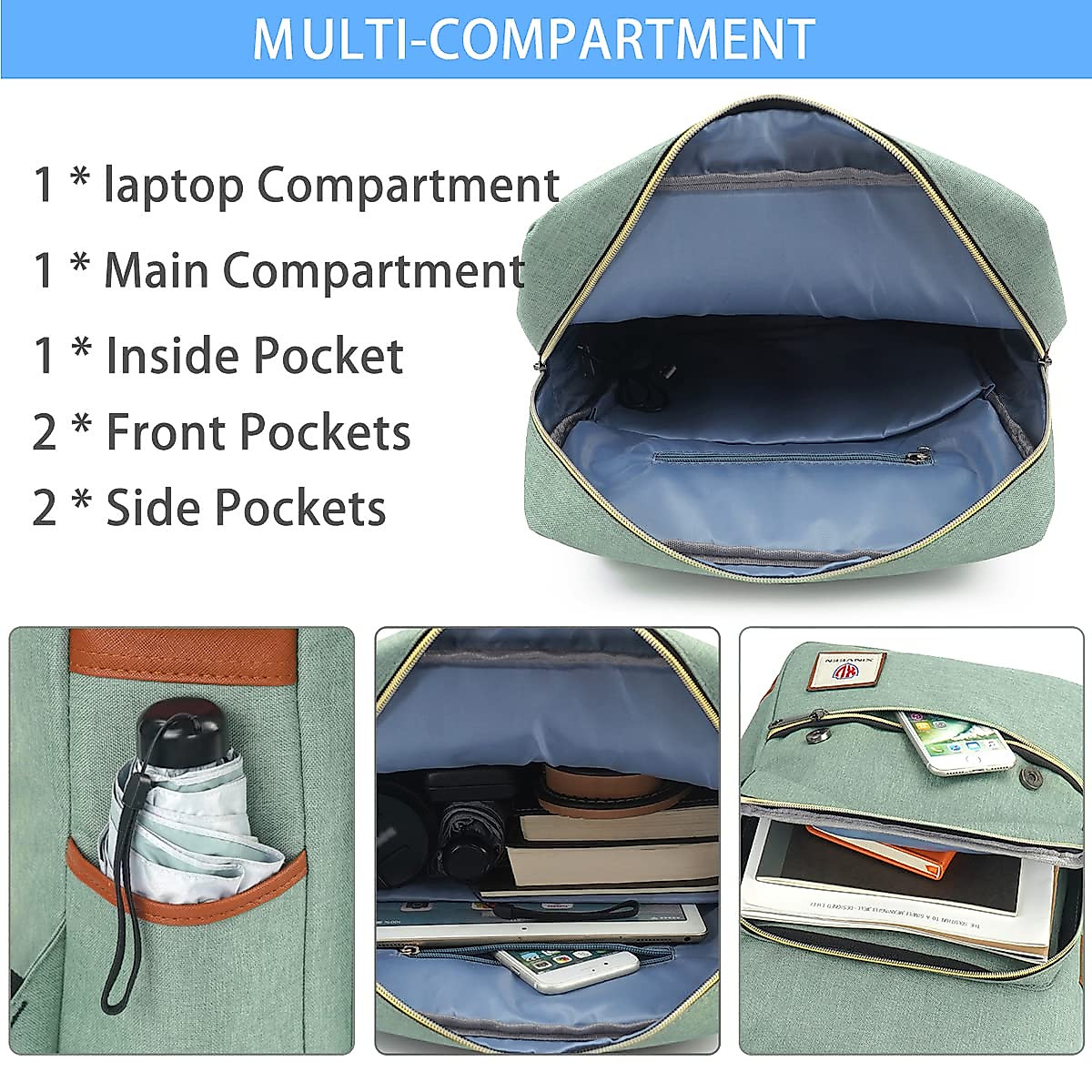 Xinveen Vintage Laptop Backpack Travelling Backpack Casual Daypacks School Shoulder Bag for Men Women Purple