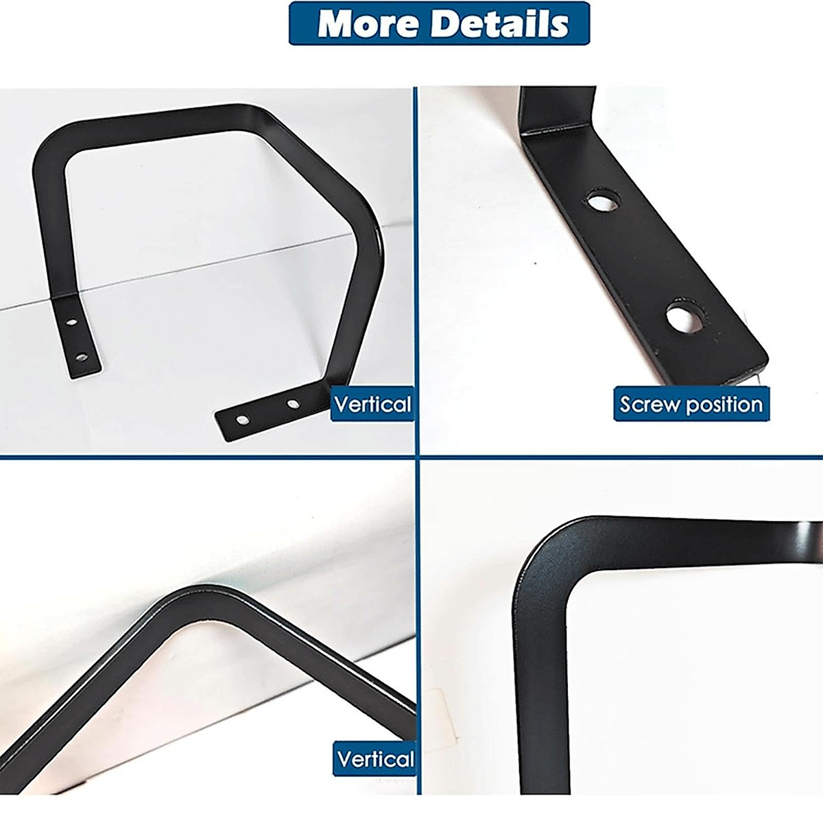 Mattress Stopper - 2 Metal Mattress Holder in Place with 8 Screws | Sturdy Murphy Bed Kit, Strong Anti Slip Mattress Gripper for Bed Frame, Adjustable Beds, Foot of Beds