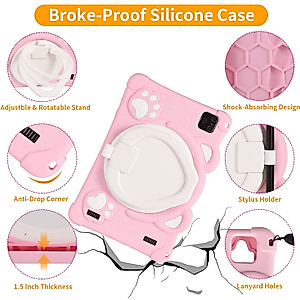 Android 10 8 Core 8 Inch HD Kids Tablet Computer PC WiFi Bundle Case 32G (Pink)
