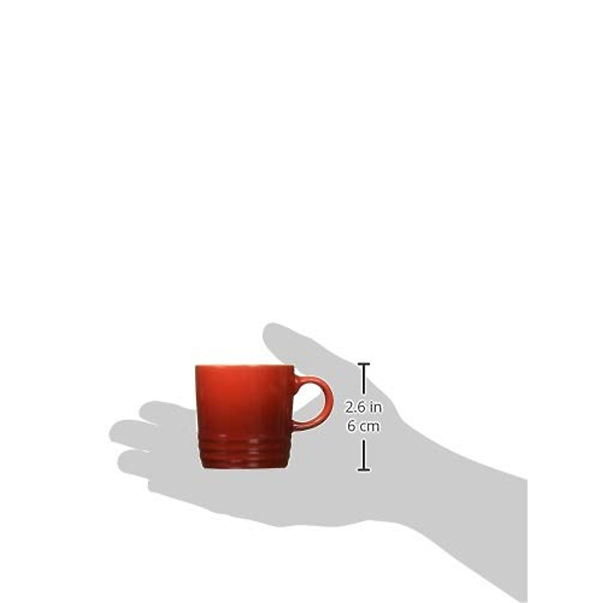 Le Creuset Stoneware Espresso Mug, 3 oz., Cerise, 1 Count (Pack of 1)