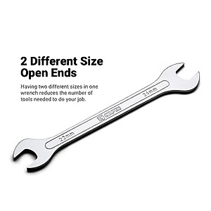 Capri Tools Super-Thin Open End Wrench Set, Metric, 6 to 19 mm, 7-Piece (11850-7MRK)
