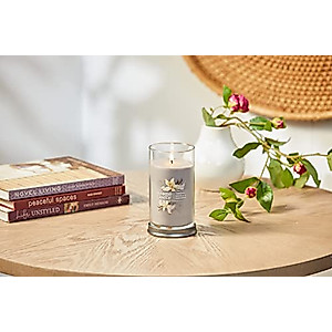 Yankee Candle Smoked Vanilla & Cashmere Signature Medium Pillar Candle, 14.25oz