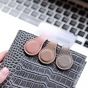 Magnetic Leather Bookmark, Initial Bookmarks, Personalized Letter Monogram Leather Bookmark, Cute Custom Name Bookmark, Gift for Book Lover, Teacher Reader Gift Book Accessories (Set-C)