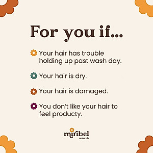 Miribel Naturals Medium Hold Flaxseed Gel for Curly and Wavy Hair | Curl Defining Styling Gel | No Buildup, No Flaking, No Crunch | Light Scent | Vegan and Cruelty-Free