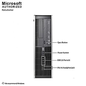 HP Elite 8200 SFF Desktop PC - Intel Core i5-2400 3.1GHz 8GB 500GB DVDRW Windows 10 Professional (Renewed)