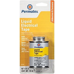 Permatex 85120-6PK Liquid Electrical Tape - 4 oz., (Pack of 6) , BLACK
